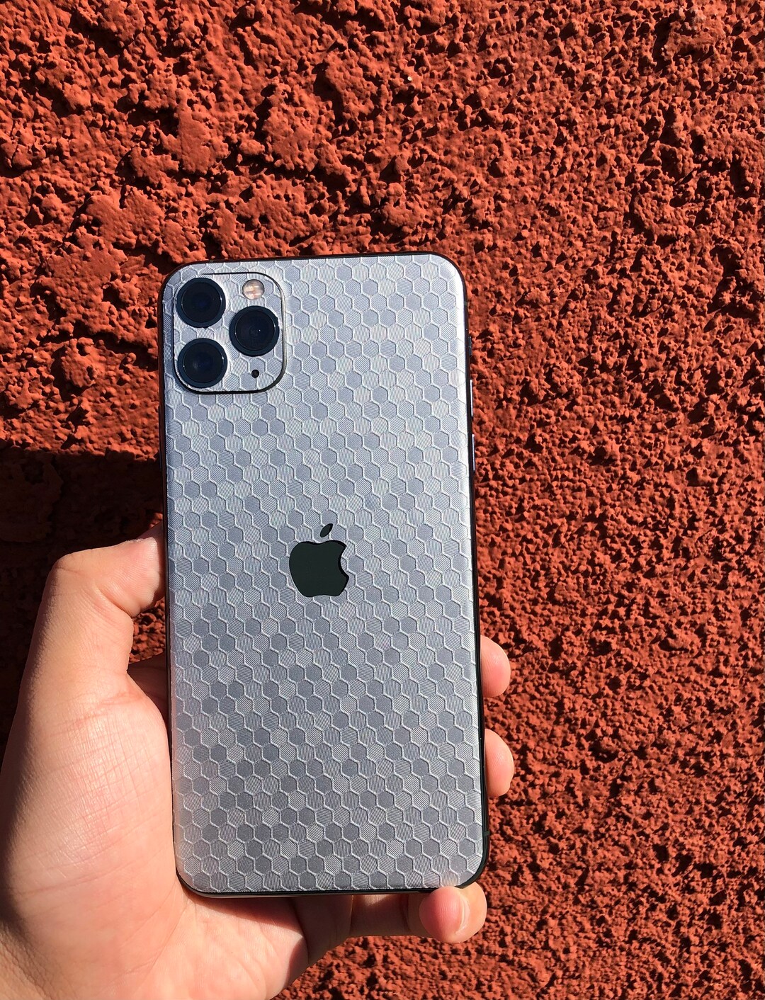 BOGO Silver Honeycomb iPhone 15 Pro/ Max Skin, iPhone 14, 14 Pro/ Plus ...