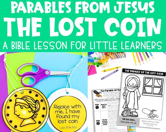 The Parable of the Lost Coin Necklace Craft Sunday School Lesson ...