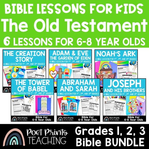 First Grade Bible Lessons - Etsy