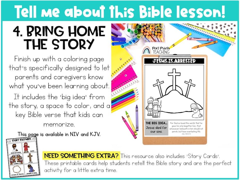 Jesus is Arrested, Easter Preschool Bible Lesson and Printable Craft ...