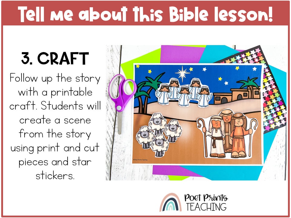 The Shepherds and Angels Preschool Bible Lesson, Printable Craft and ...