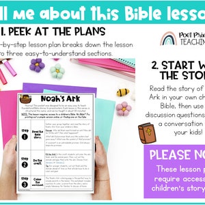Noah's Ark Preschool Bible Lesson, Printable Craft for Prek Sunday ...
