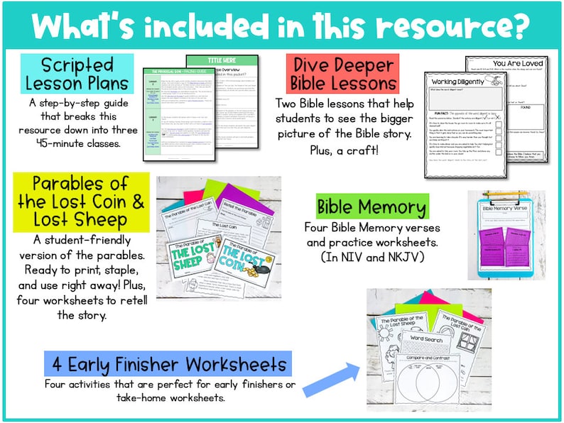 The Parable of the Lost Sheep and Lost Coin Bible Lesson for Kids ...