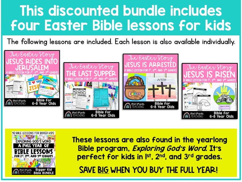 The Easter Story, Printable Bible Stories for Holy Week, Crafts and ...