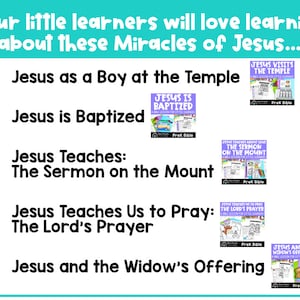 5 Bible Lessons About Jesus for Preschool, Printable Crafts and ...