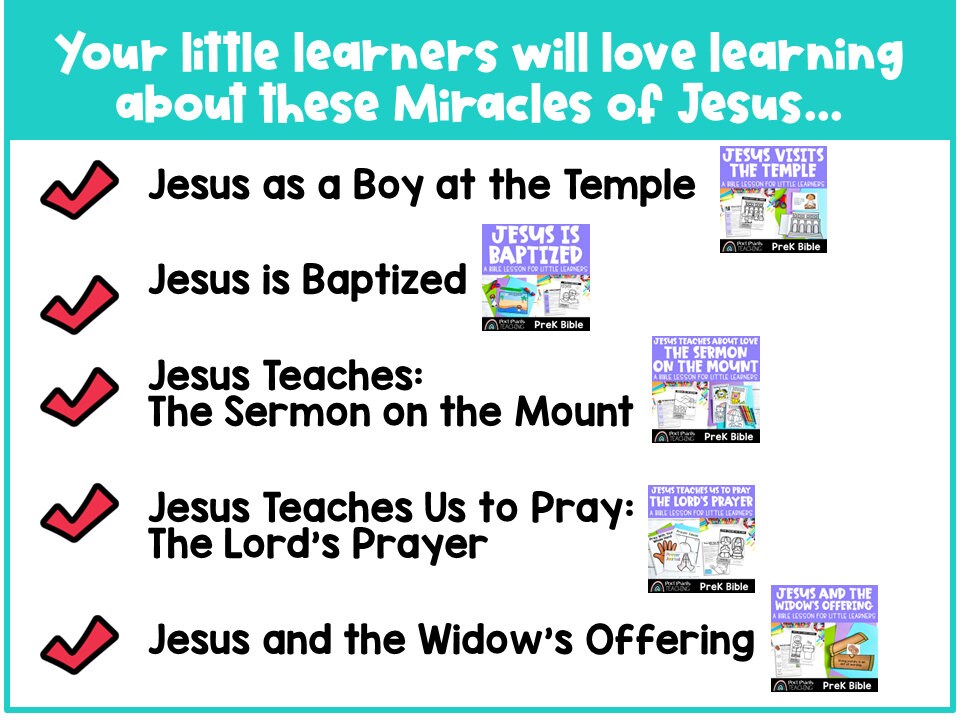 5 Bible Lessons About Jesus for Preschool, Printable Crafts and ...