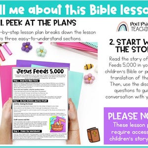 Jesus Feeds the 5,000 Printable Bible Craft and Lesson About Miracles ...