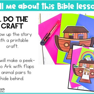 Noah's Ark, the Great Flood Printable Bible Lesson for Bigger Kids in ...