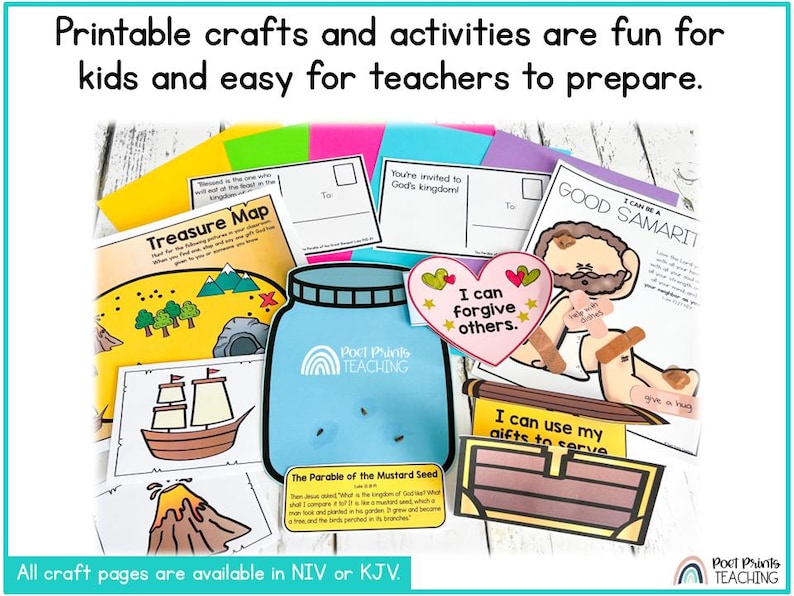 Parables of Jesus (set 2), 5 Preschool Bible Lessons for Sunday School ...