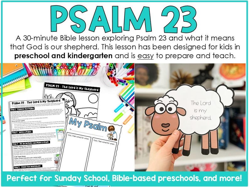 Psalm 23 Bible Lesson for Preschool (digital Download) Printable Craft ...