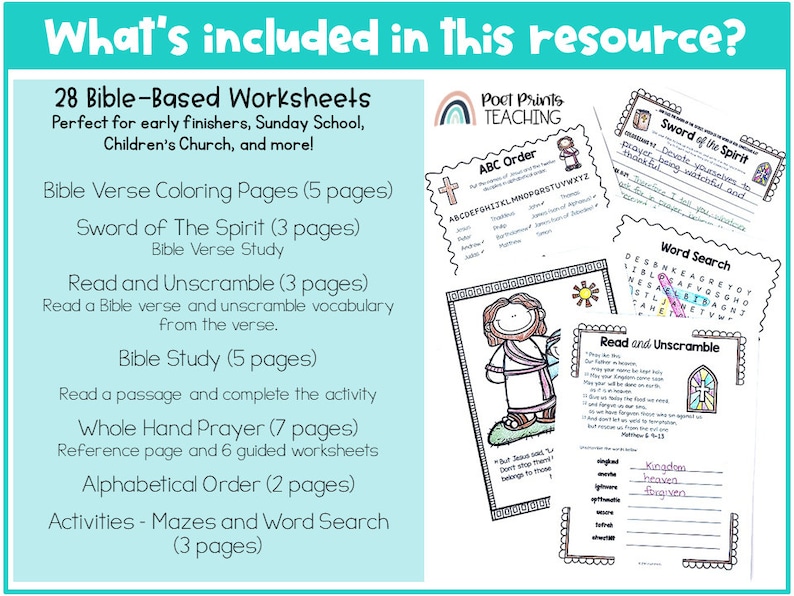 Bible Coloring Worksheets and Activities for Kids, Sunday School ...