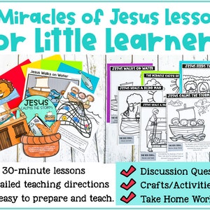 Miracles of Jesus, 6 Preschool and Kindergarten Bible Lessons for ...