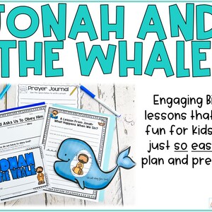 Jonah and the Whale Bible Lessons and Craft Printable Sunday - Etsy