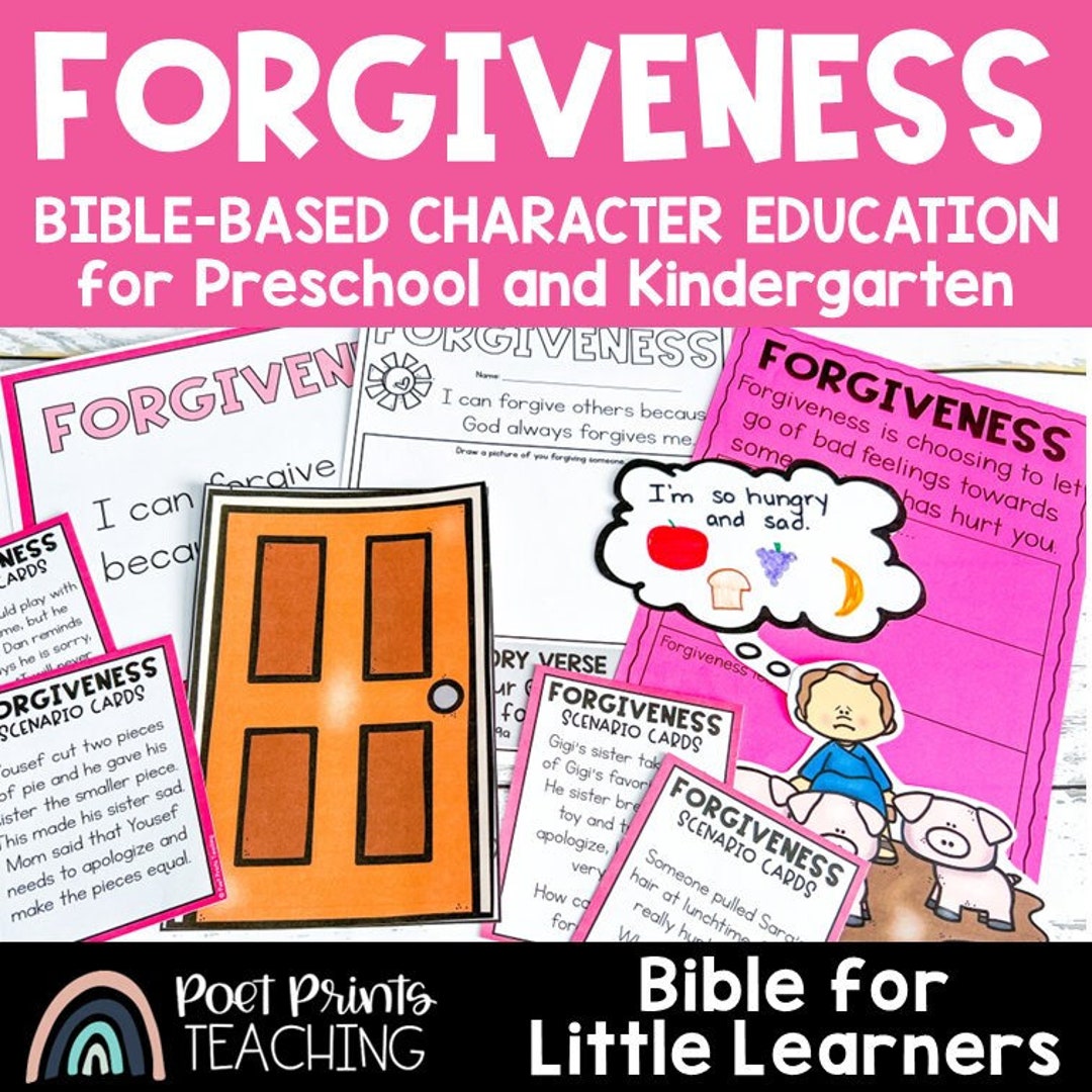 Forgiveness Bible Lessons for Preschool and Kindergarten | Character ...
