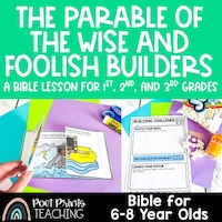 Parable of the Wise and Foolish Builders Activity Placemat - Etsy