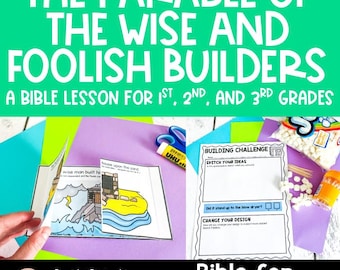 Parable of the Wise and the Foolish Builders - Sunday School Craft - Etsy
