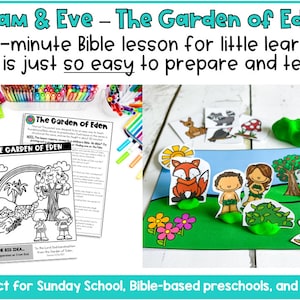 Adam and Eve Preschool Bible Craft and Lesson, Garden of Eden ...