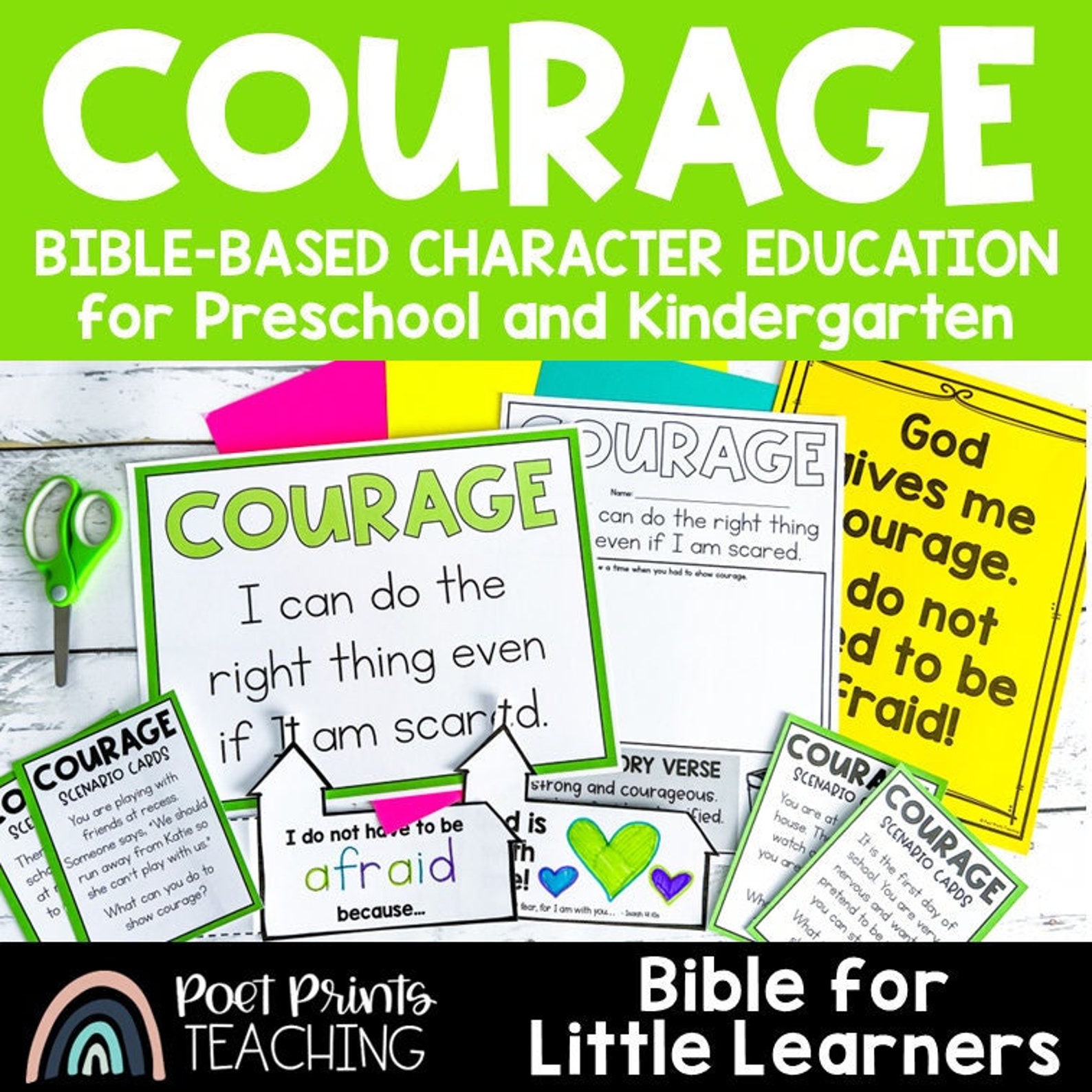 Courage Bible Lessons for Preschool and Kindergarten | Character ...