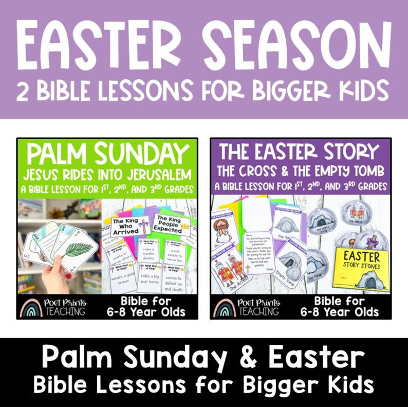 Palm Sunday and Easter - Bible Lessons for Kids in Sunday School (PDF ...
