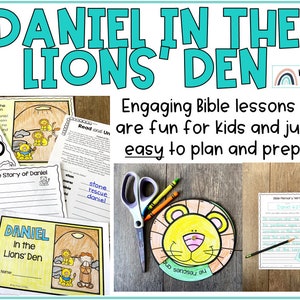 Daniel in the Lions Den Printable Bible Lesson for Kids, Sunday School ...