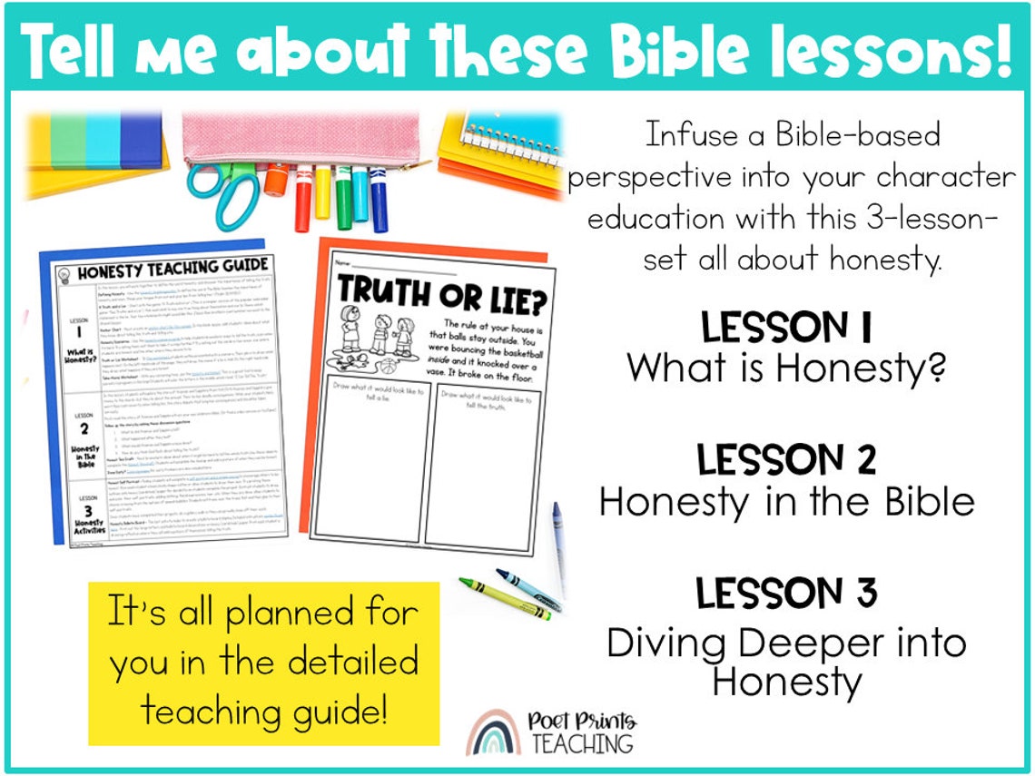 Honesty Bible Lessons for Preschool, Printable Craft and Activity About ...
