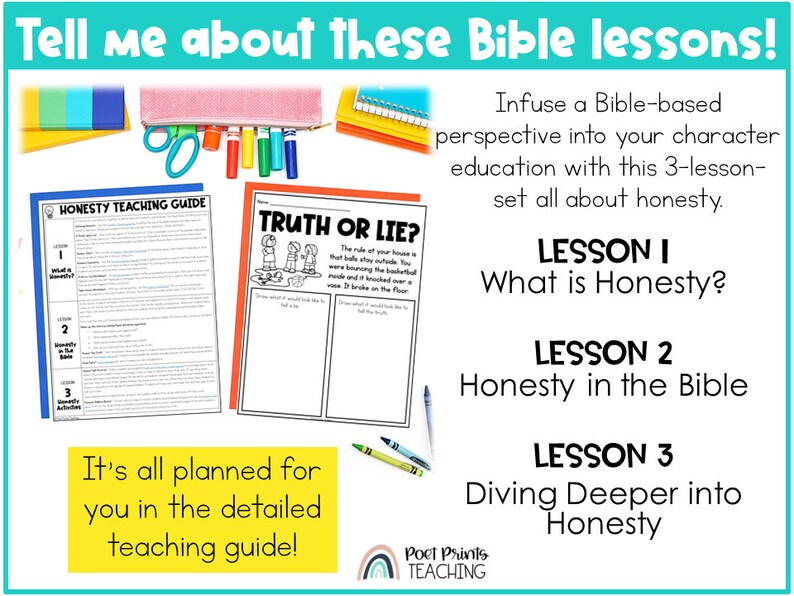 Honesty Bible Lessons for Preschool, Printable Craft and Activity About ...