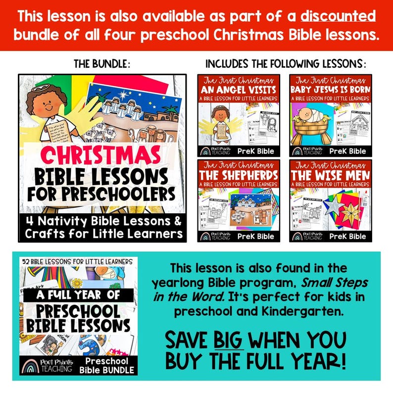 The Shepherds and Angels Preschool Bible Lesson, Printable Craft and ...