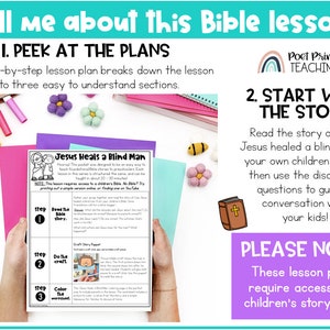 Jesus Heals a Blind Man Printable Bible Craft and Lesson About Miracles ...