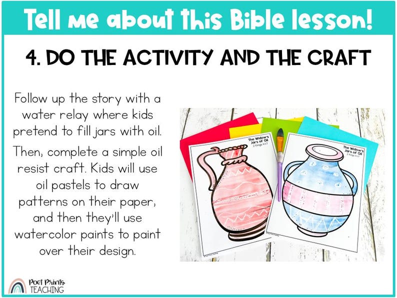 Elisha and the Widow's Jars of Oil, Old Testament Bible Lesson ...