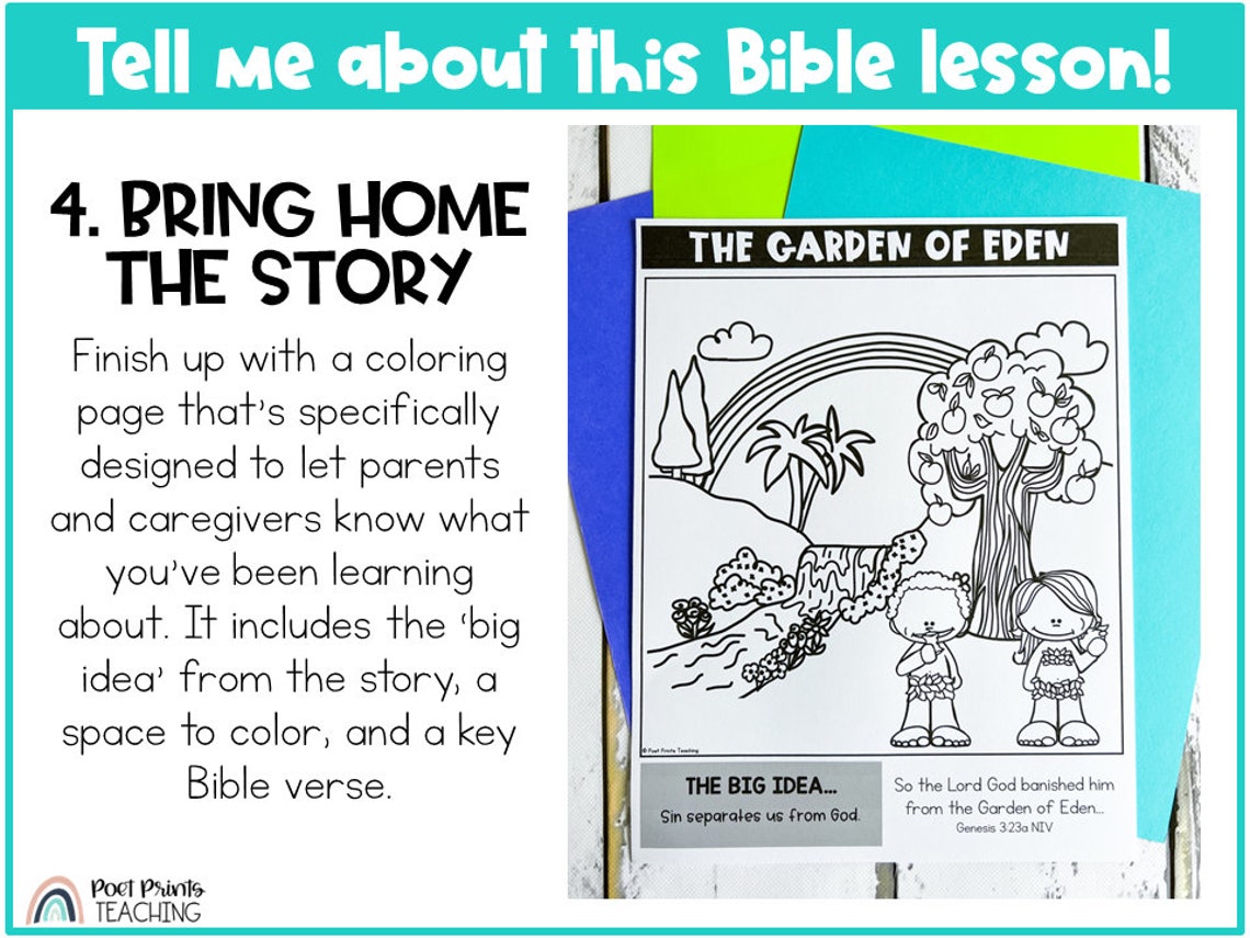 Adam and Eve Preschool Bible Craft and Lesson, Garden of Eden ...
