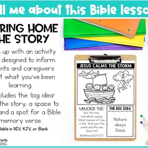 Jesus Calms the Storm, Miracles in the New Testament, Printable Bible ...