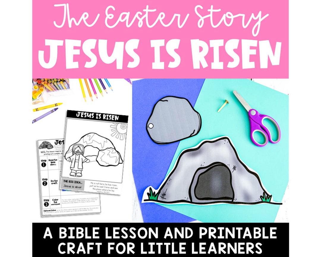 Jesus is Risen, Empty Tomb Easter Preschool Bible Lesson and Printable ...