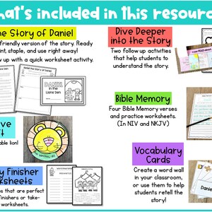 Daniel in the Lions Den Printable Bible Lesson for Kids, Sunday School ...