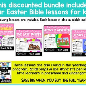 Easter Bible Lessons for Preschool, Holy Week, Printable Crafts and ...