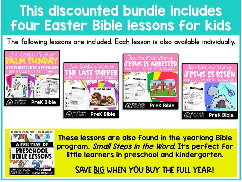 Easter Bible Lessons for Preschool: Holy Week Crafts & Activities ...