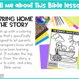 Miracles of Jesus for Preschool, A Miracle Catch of Fish, Printable ...
