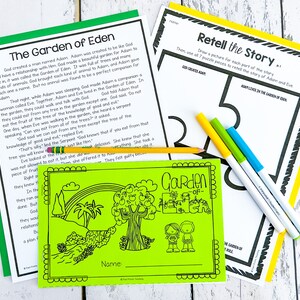 Garden of Eden Adam and Eve Craft Bible Lessons and Craft, Printable ...