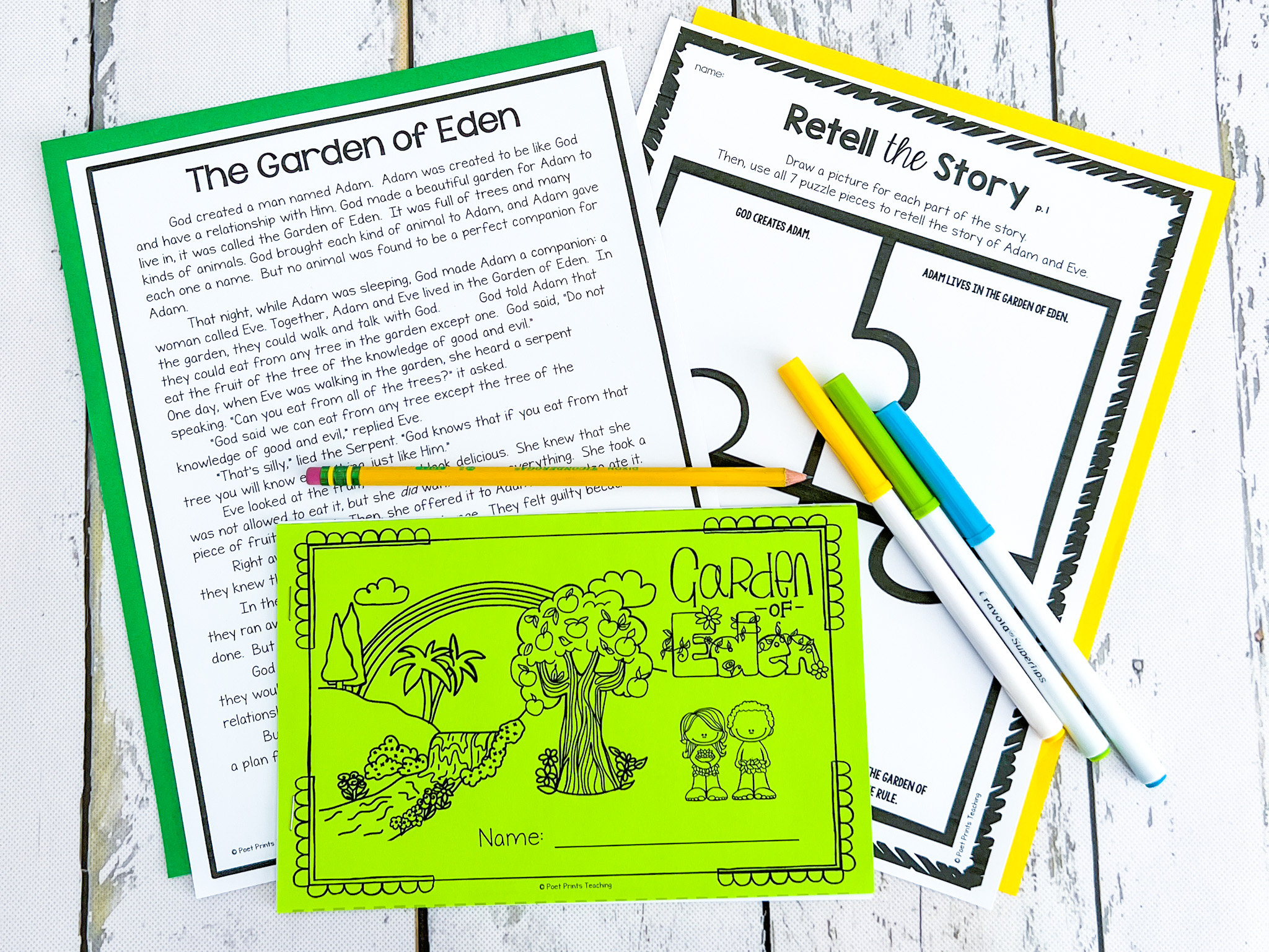 Garden of Eden Adam and Eve Craft Bible Lessons and Craft, Printable ...