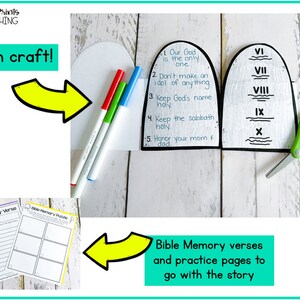 The 10 Commandments, Printable Bible Craft and Lesson for Kids, Sunday ...