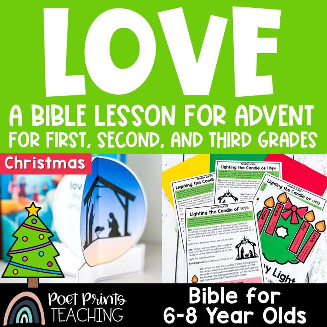 Love: an Advent Bible Lesson for Kids, Printable Christmas Craft (PDF ...