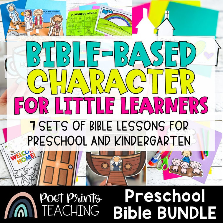 Character Education Bible Lessons for Preschool and Kindergarten, SEL ...