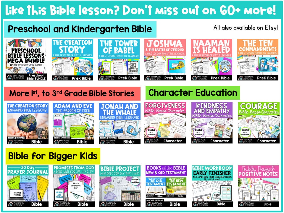 David and Goliath Printable Bible Lesson for Kids, Sunday School ...