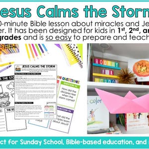 Jesus Calms the Storm, Miracles in the New Testament, Printable Bible ...