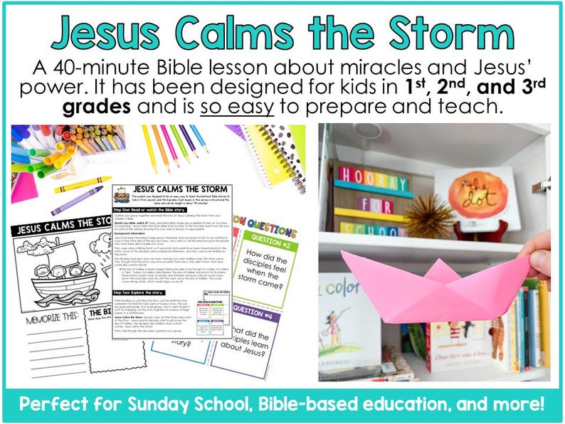 Jesus Calms the Storm, Miracles in the New Testament, Printable Bible ...