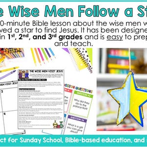 The Wise Men Visit Jesus Christmas Bible Lesson for Kids, Printable ...