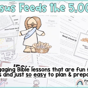 Jesus Feeds the 5000, Miracles of Jesus Sunday School Lessons, Bible ...