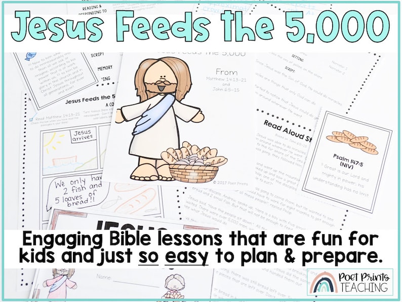 Jesus Feeds the 5000, Miracles of Jesus Sunday School Lessons, Bible ...