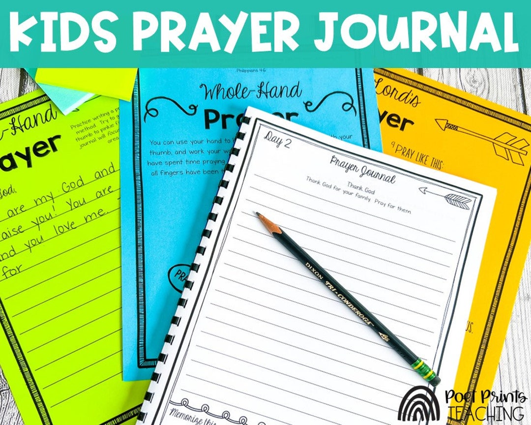 Printable Prayer Journal for Kids, Bible Activity, Sunday School Lesson ...