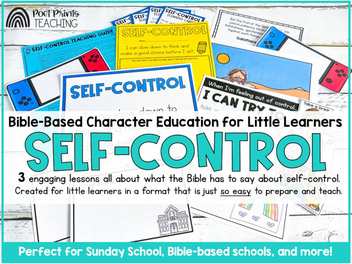 Self-control Bible Lessons for Preschool and Kindergarten, Calm Down ...