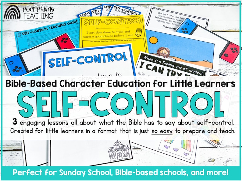 Self-control Bible Lessons for Preschool and Kindergarten, Calm Down ...